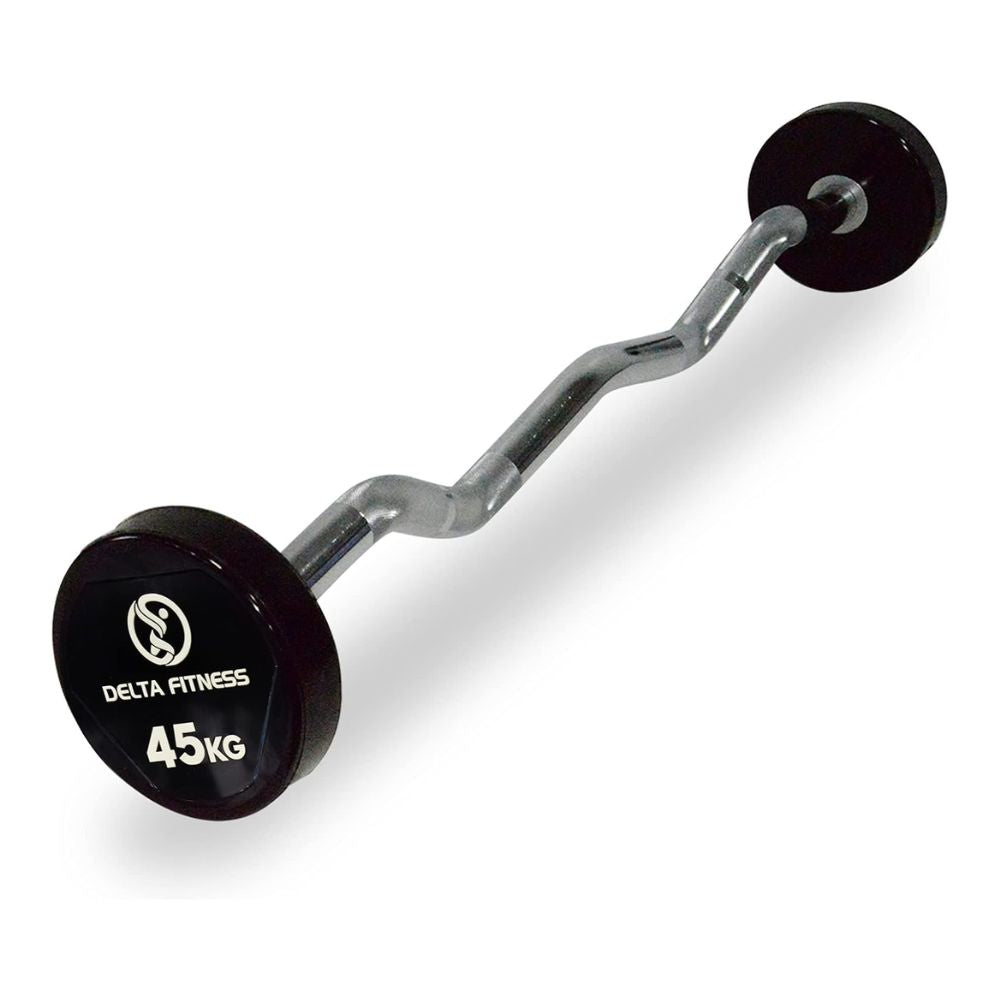 Fixed Curl Bar – Preloaded EZ Bar for Strength & Arm Training – Delta ...
